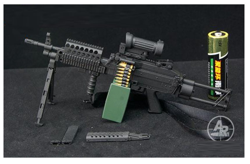1:06 BLACK M46 LIGHT MACHINE GUN (LMG) ARL-M46B by Arms Rack – HOBBY JOLLY