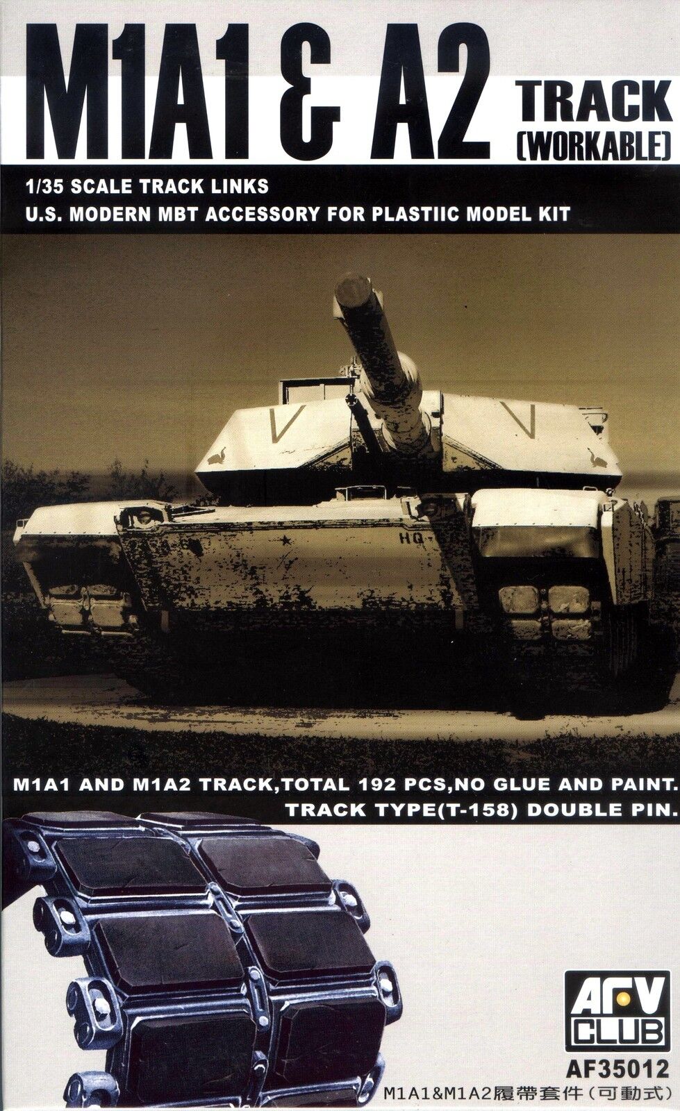 1:35 WORKABLE T-158 Track for US MBT M1A1, M1A2 – HOBBY JOLLY